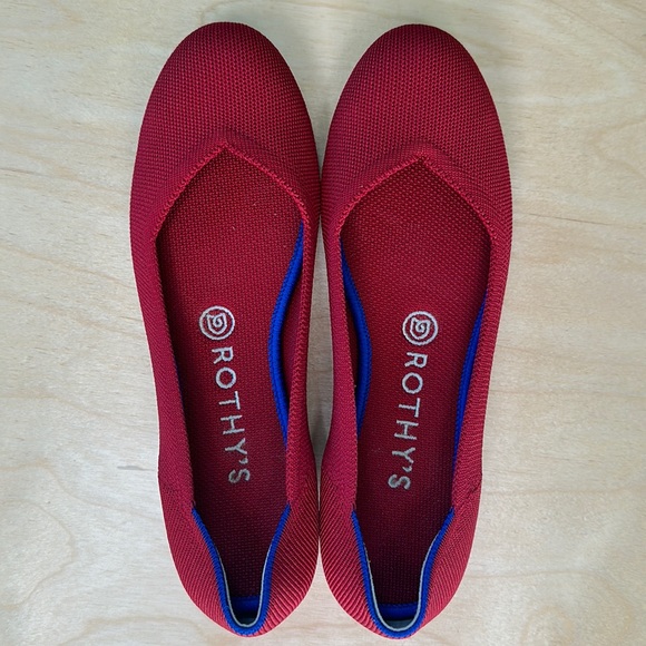 Rothy's | Shoes | Scooter Dark Red Retired Rothys In Size 8 | Poshmark